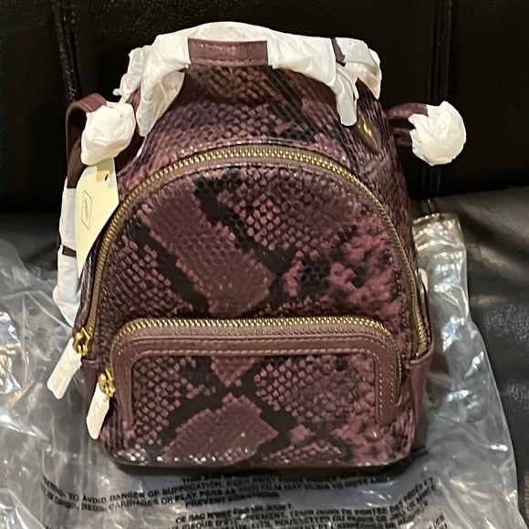 Fossil | Bags | Fossil Maisie Backpack Snake Purple Nwt | Poshmark